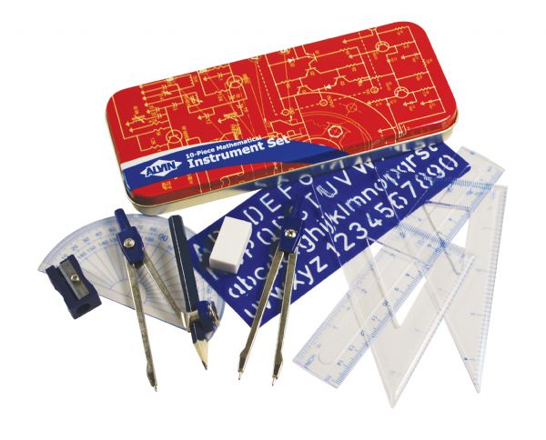 10-Piece Mathematical Instrument Set | Artist Supply Source