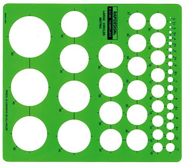 Metric Large Circles Template