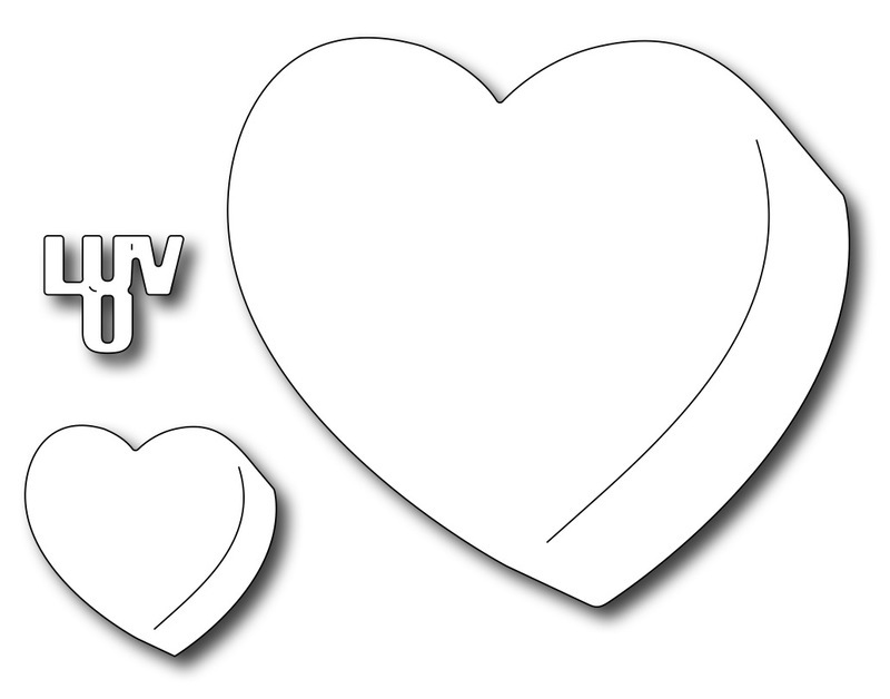 Frantic Stamper Precision Die Conversation Heart Shapeabilities 