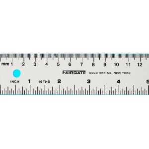 Fairgate® Aluminum English/Metric Ruler - Color: Metallic - Material ...